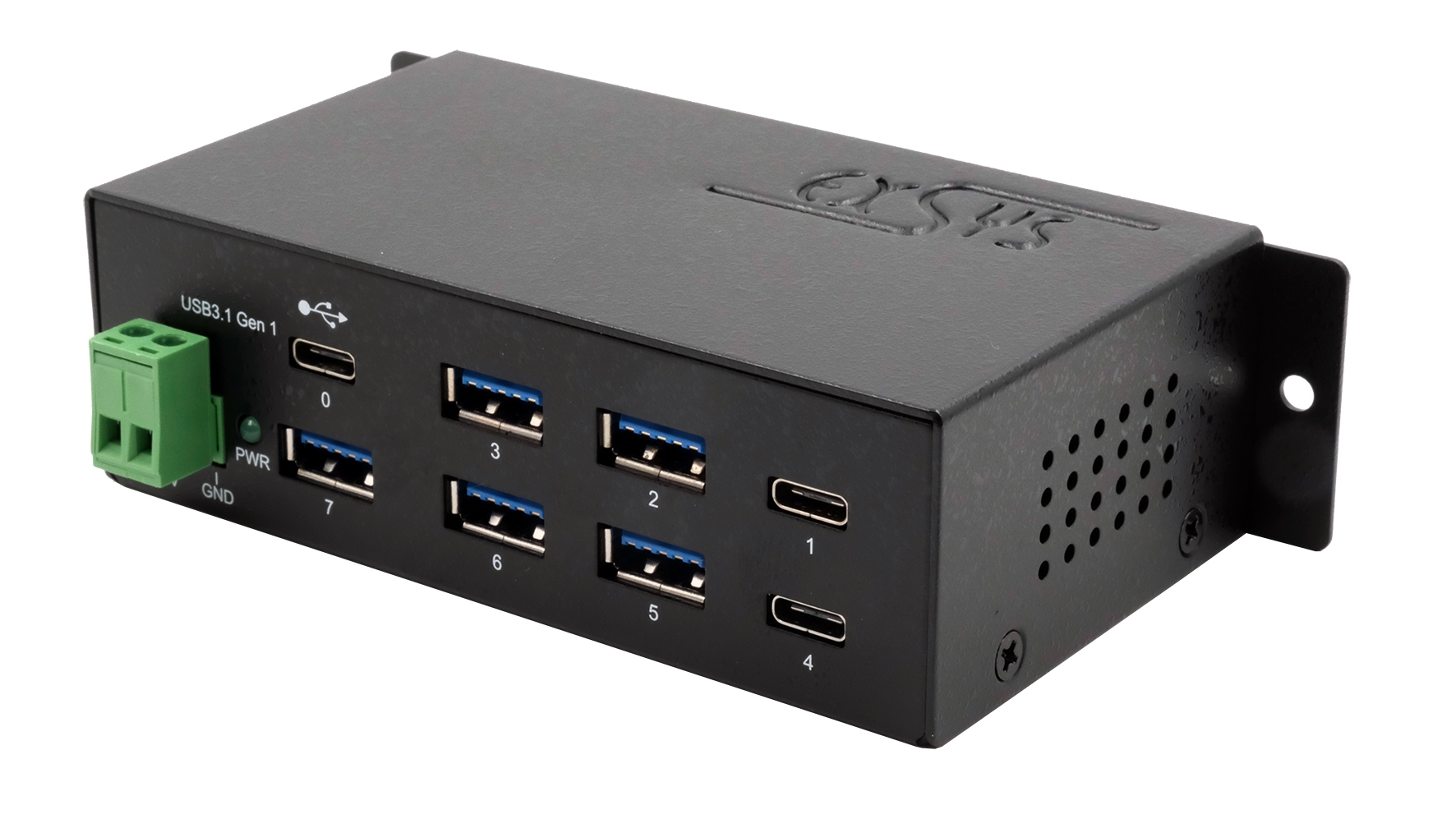 7 Port USB 3.2 Gen 1 Metall HUB mit 2x USB-C und 5x USB-A Ports (Surge ...
