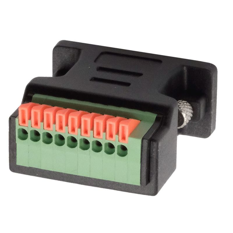 Adapter 9-pin male to 9-pin push and release Terminal Block | EX-49110